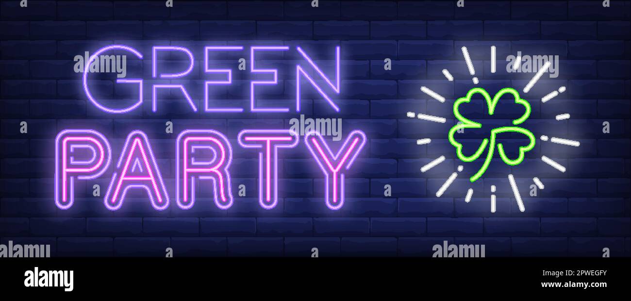 Neon shamrock Stock Vector Images - Alamy