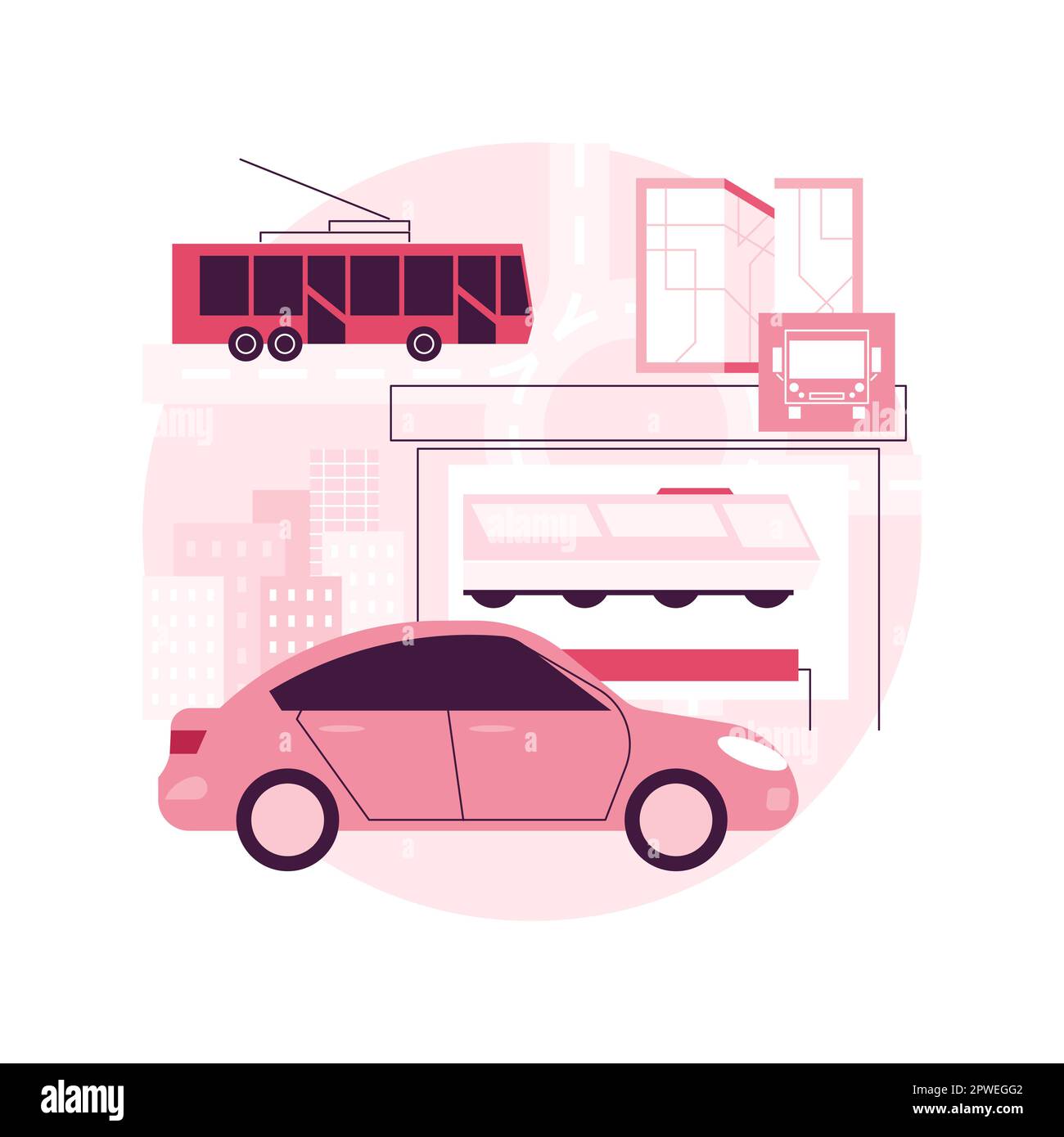 Surface transport abstract concept vector illustration. Road transport ...