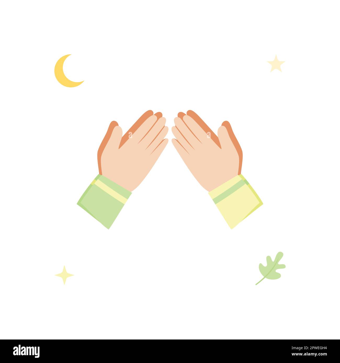 Hands Forgiving, Eid Mubarak Isolated on a White Background Stock ...