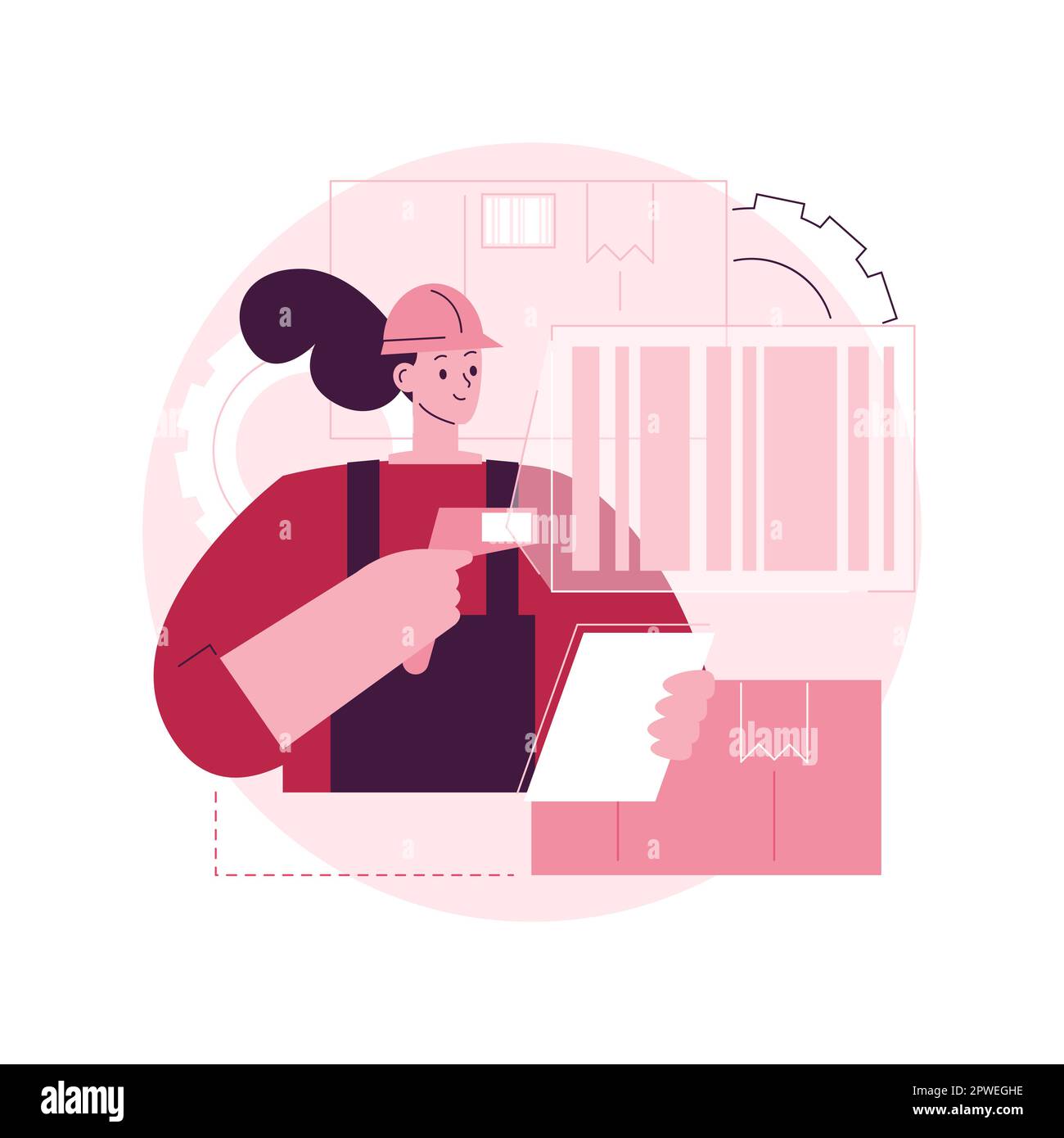 Barcode scanning abstract concept vector illustration. Barcode ...