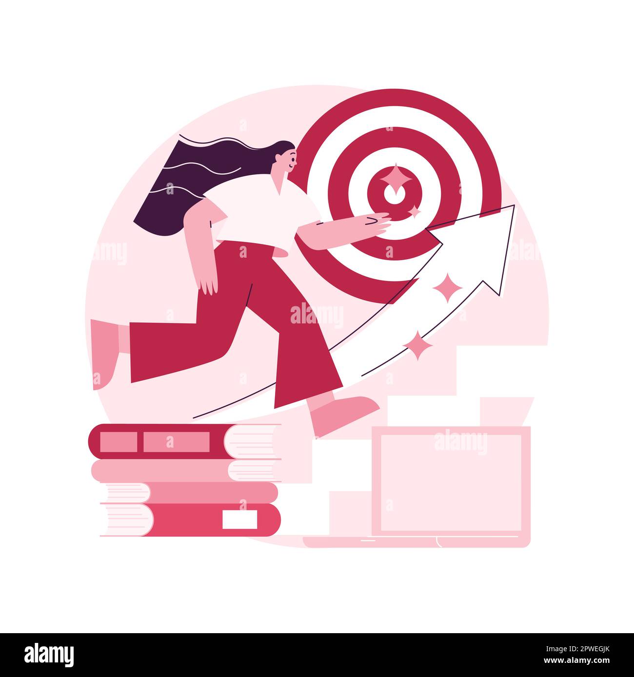 Educational trajectory abstract concept vector illustration ...