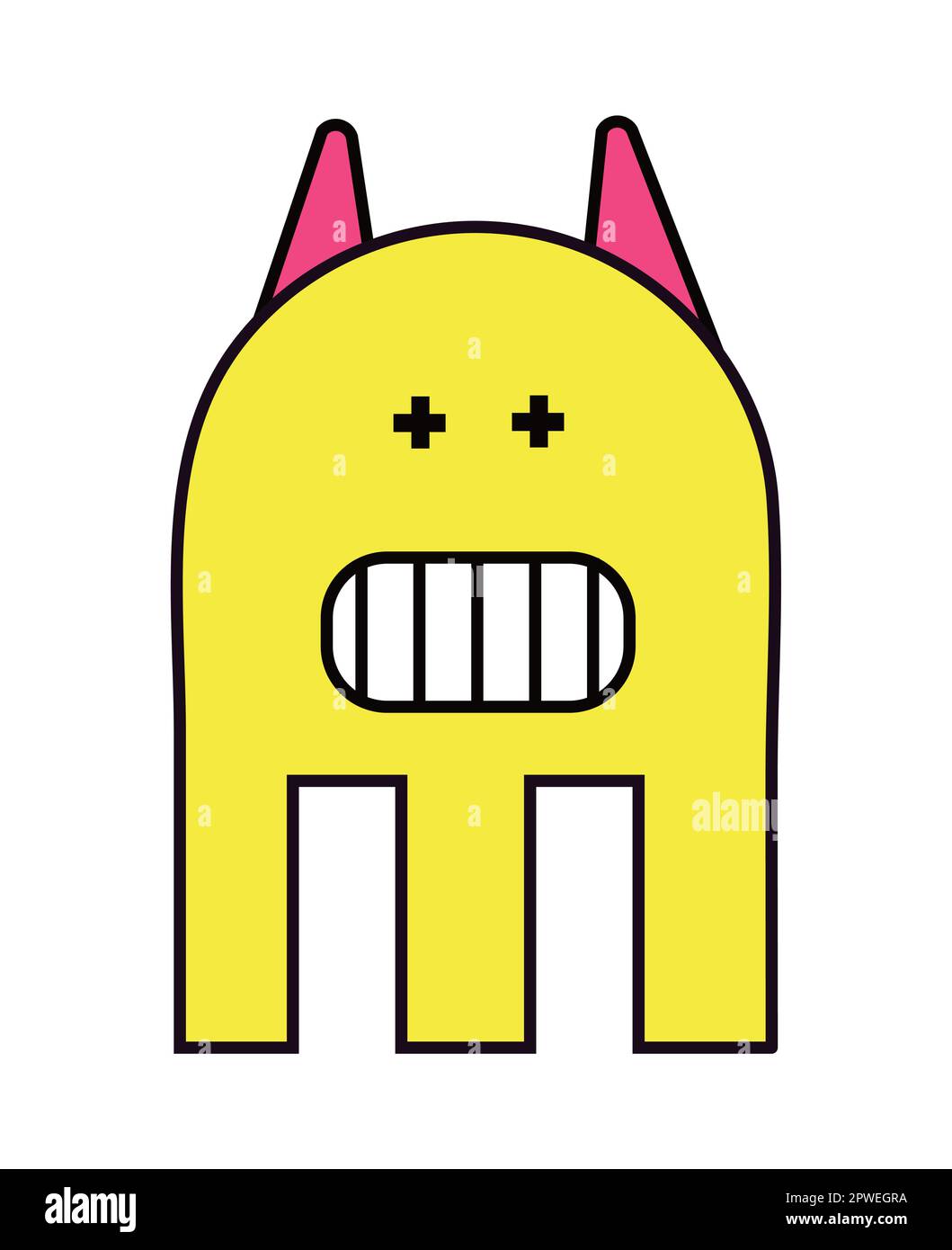 Modern yellow laughing happy Cut Out Stock Images & Pictures - Alamy