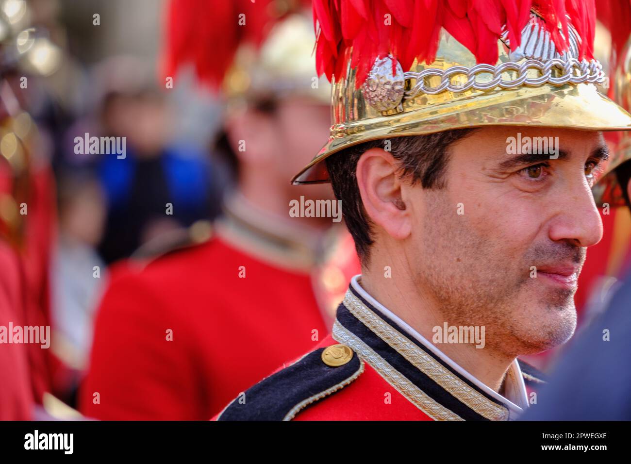 Corfu, Greece - April 15, 2023: Beautifully decorated parading ...