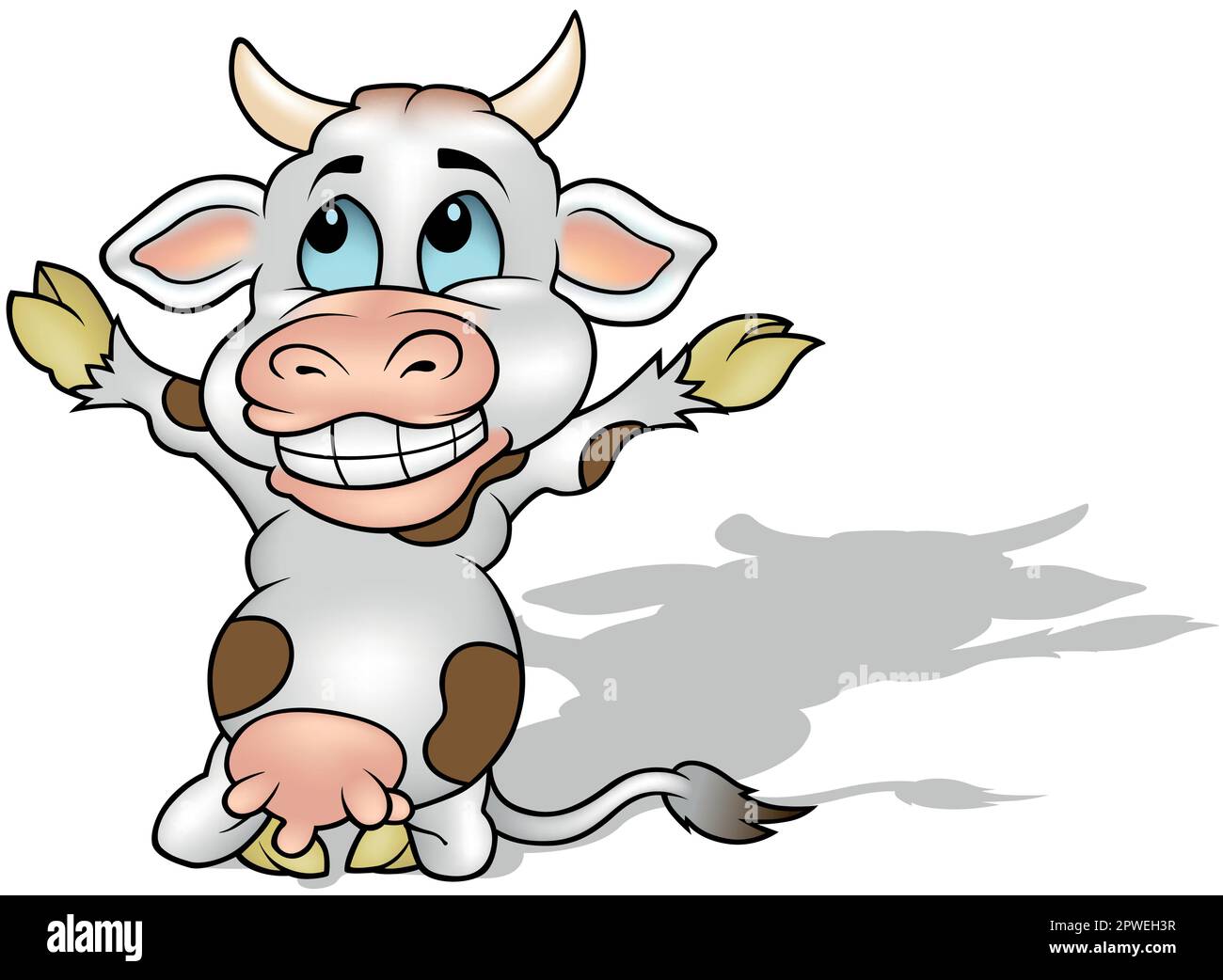 Cheerful Cow with Open Arms Stock Vector Image & Art - Alamy