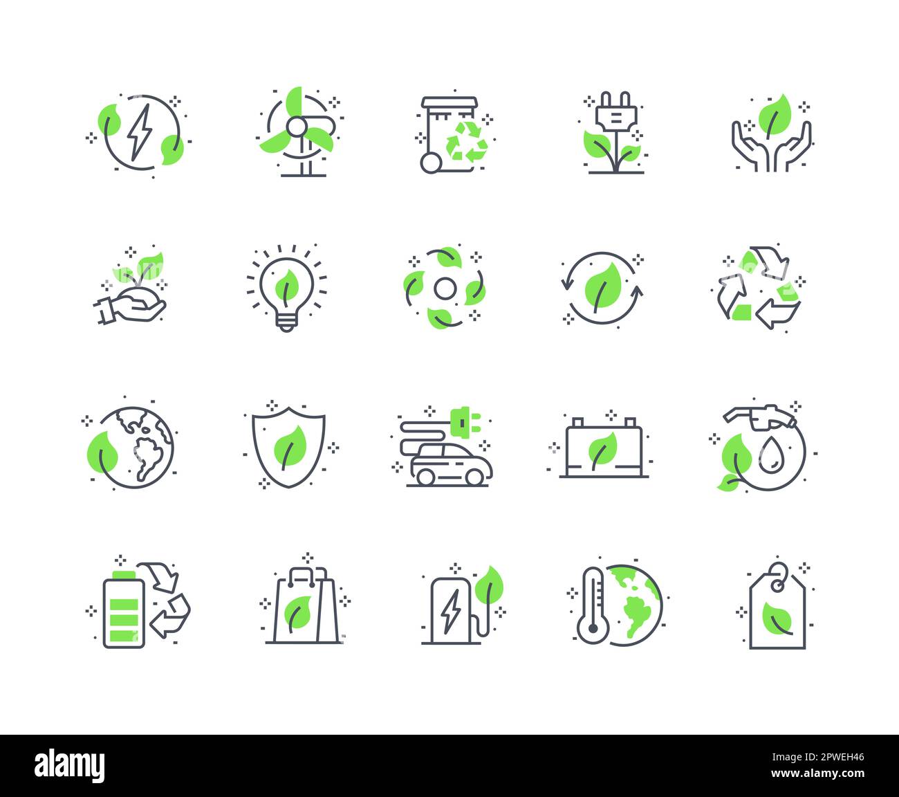 Eco recycling icons color set Stock Vector Image & Art - Alamy