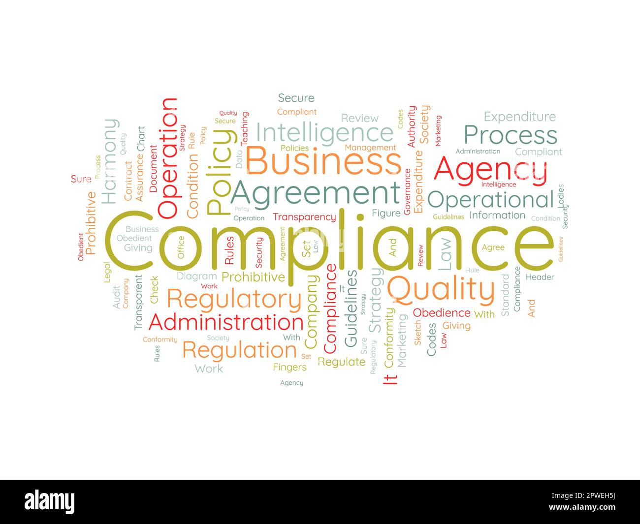 Word cloud background concept for Compliance. Business agency policy ...