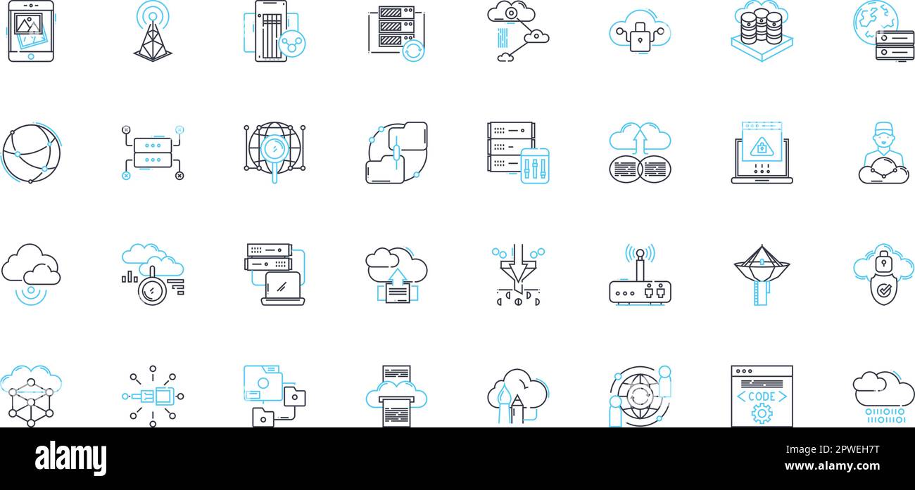 Data Mining Linear Icons Set Analysis Clustering Correlation Decision Discovery Extraction