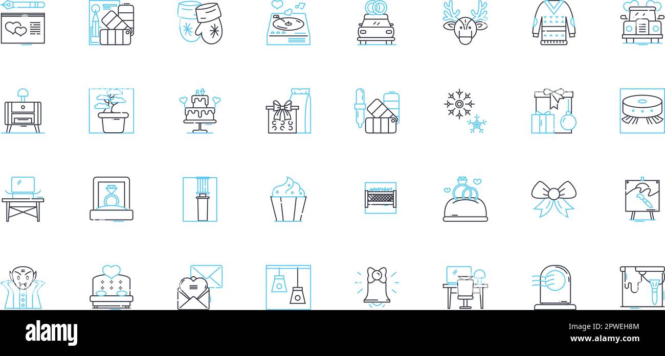 Artistic motifs linear icons set. Geometric, Floral, Abstract, Organic ...