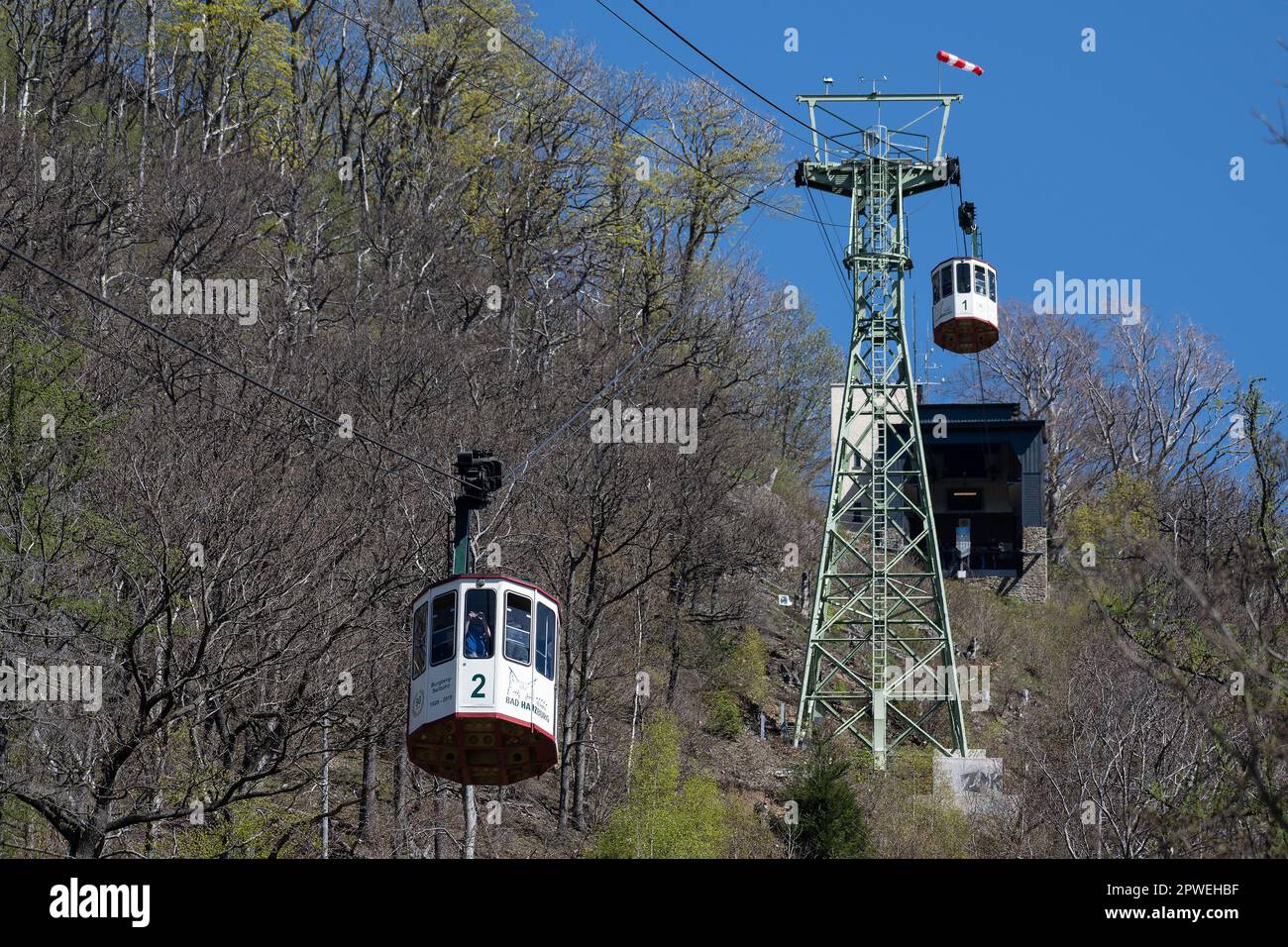 30 April 2023, Lower Saxony, Bad Harzburg: The two cabins of the ...