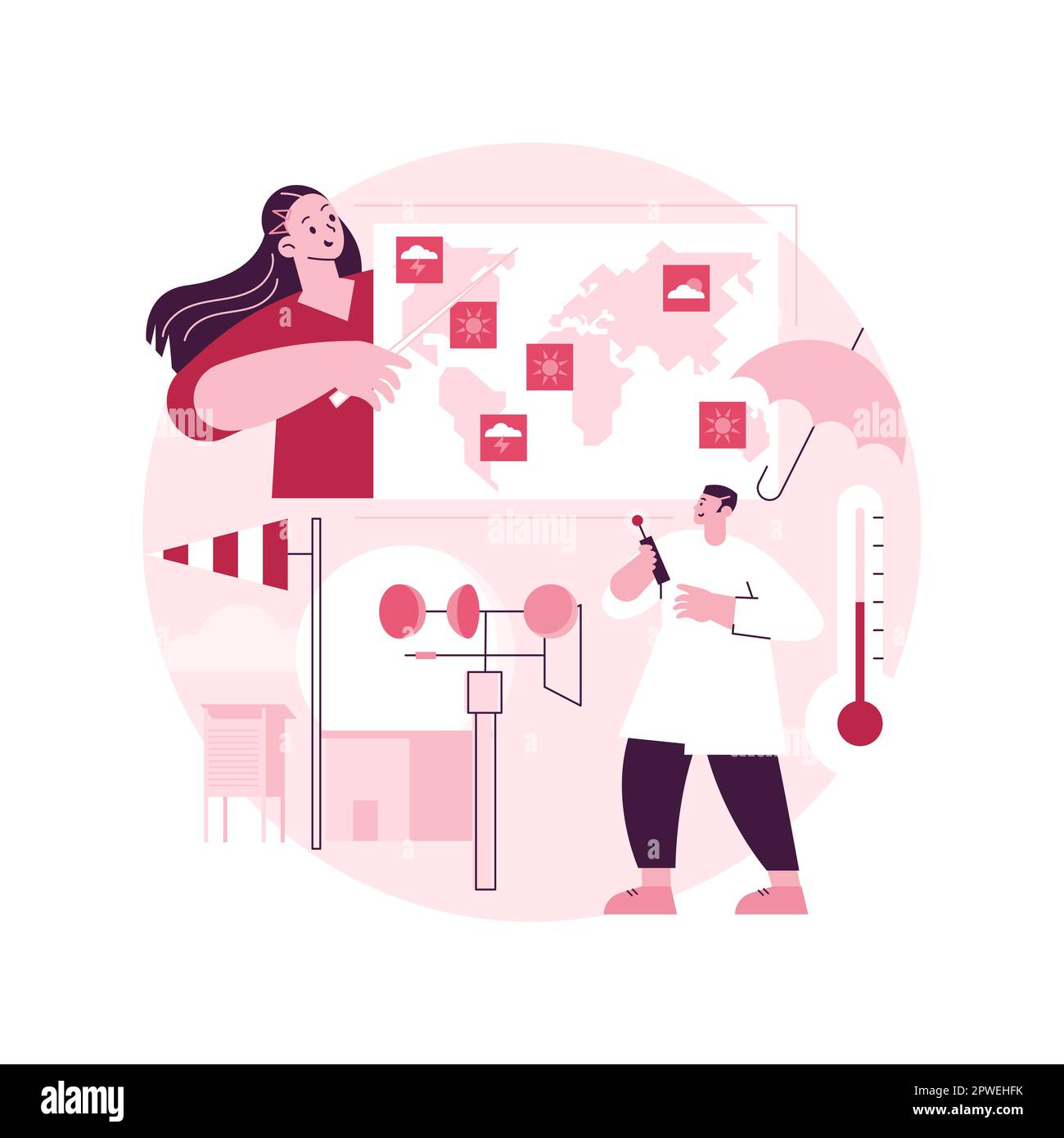 Meteorology abstract concept vector illustration. Met station ...