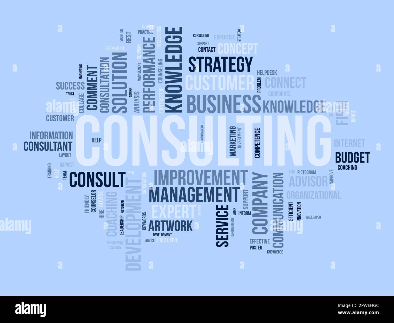 Word cloud background concept for Consulting. Business service solution ...