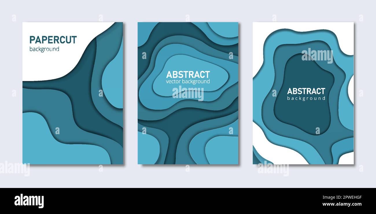 Papercut abstract backgrounds set Stock Vector Image & Art - Alamy