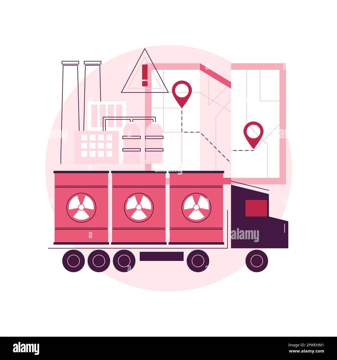 Transport of dangerous goods abstract concept vector illustration ...