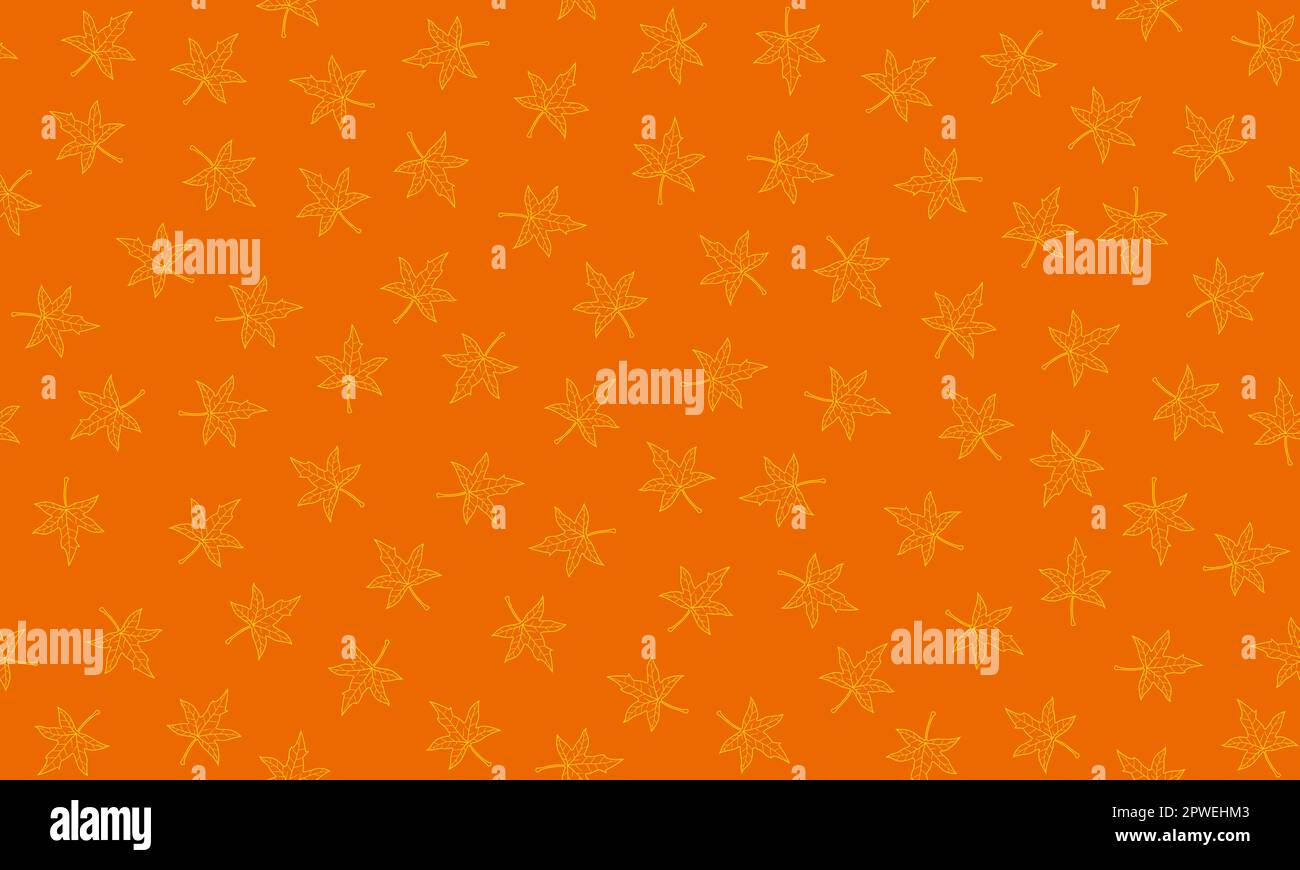 Vector background of four-way continuous seamless maple leaf pattern ...