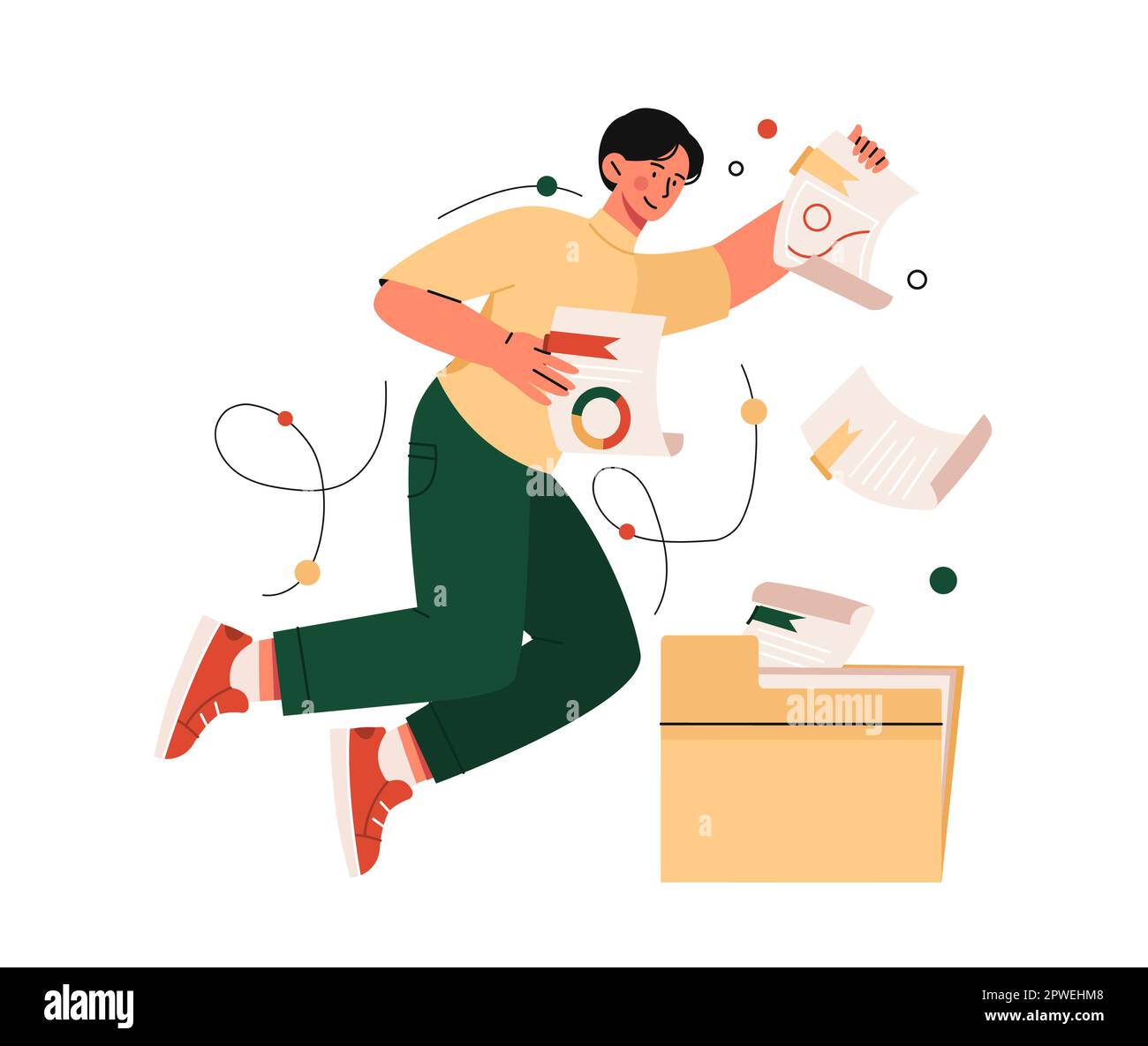 Folder file cabinet cartoon Cut Out Stock Images & Pictures - Alamy