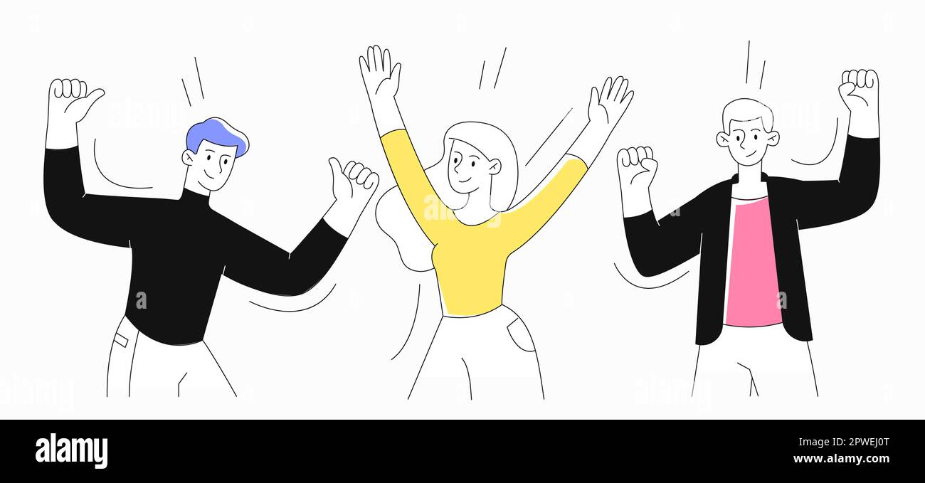 Happy group of people Stock Vector Image & Art - Alamy