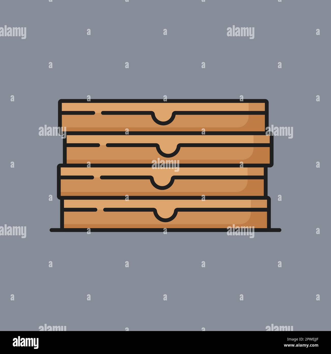 Pile pizza boxes Stock Vector Images - Alamy