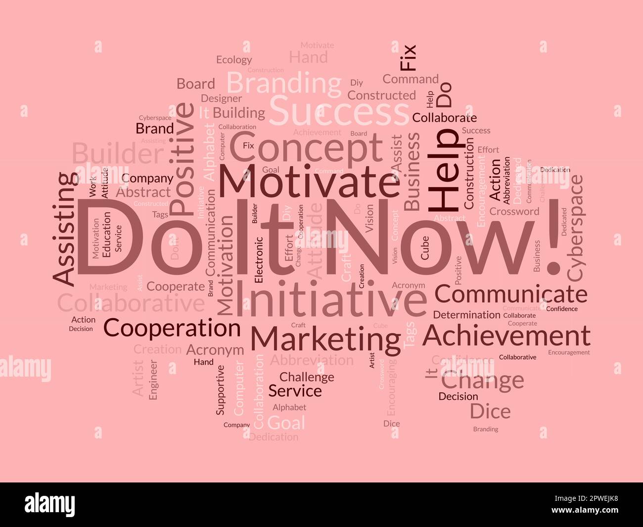 Word cloud background concept for do it now! Marketing action challenge ...
