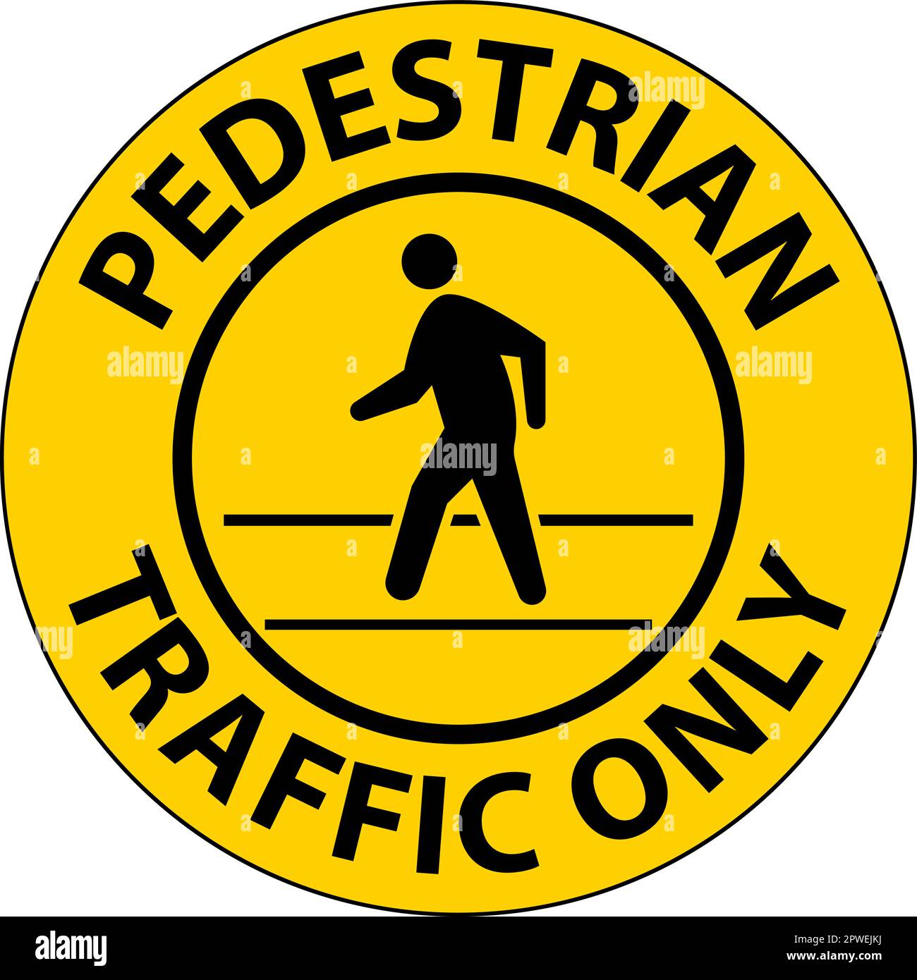 Pedestrian sign pavement Stock Vector Images - Alamy