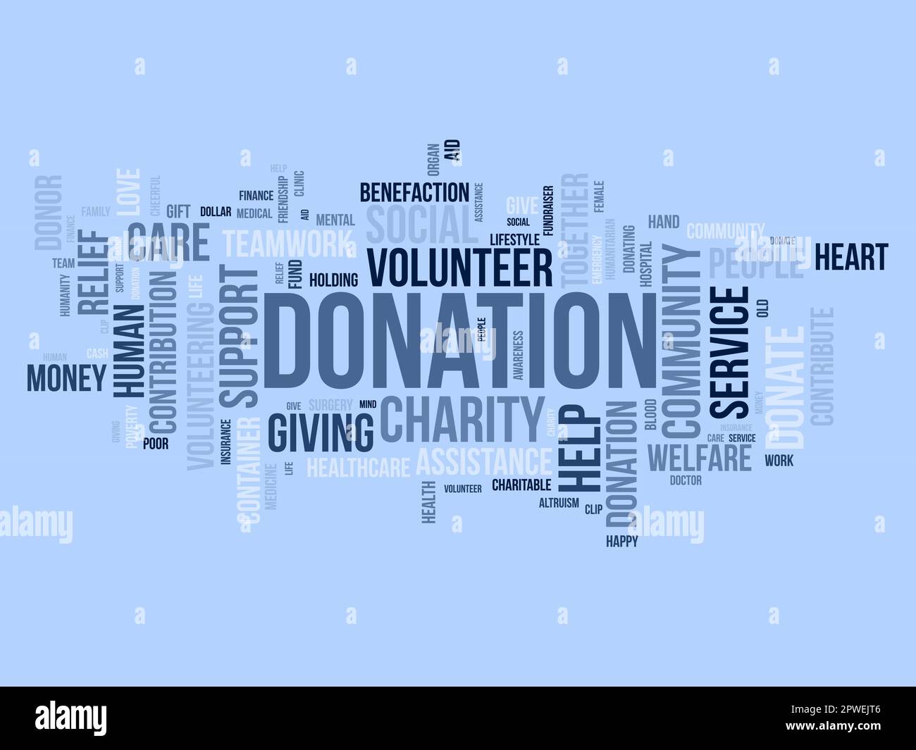 Word cloud background concept for DONATION. charity support, finance ...
