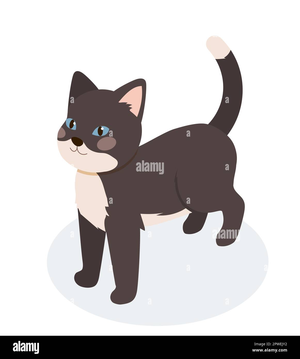 Black lazy cat Stock Vector Images - Alamy