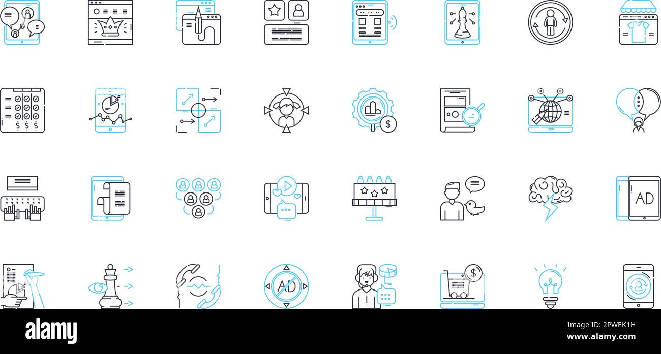Corporate finance linear icons set. Capital, Investment, Dividend ...