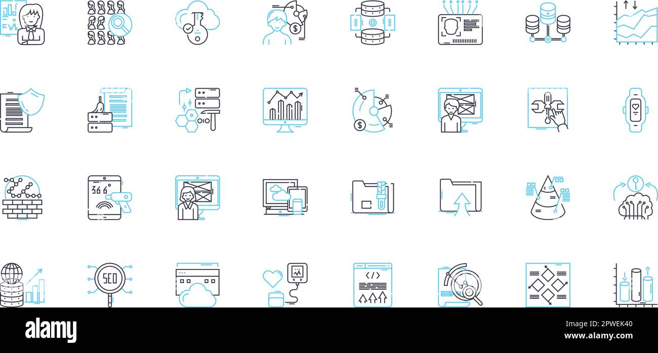 Information governance linear icons set. Compliance, Security, Risk ... Information governance linear icons set. Compliance, Security, Risk ...
