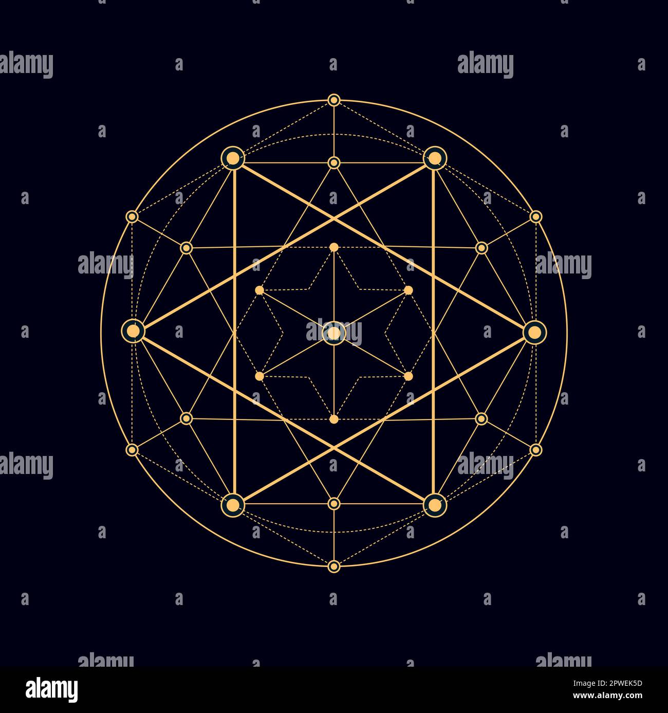 Myth and meditation pentagram, ethnic mystic symbol. Mystical tribal ...