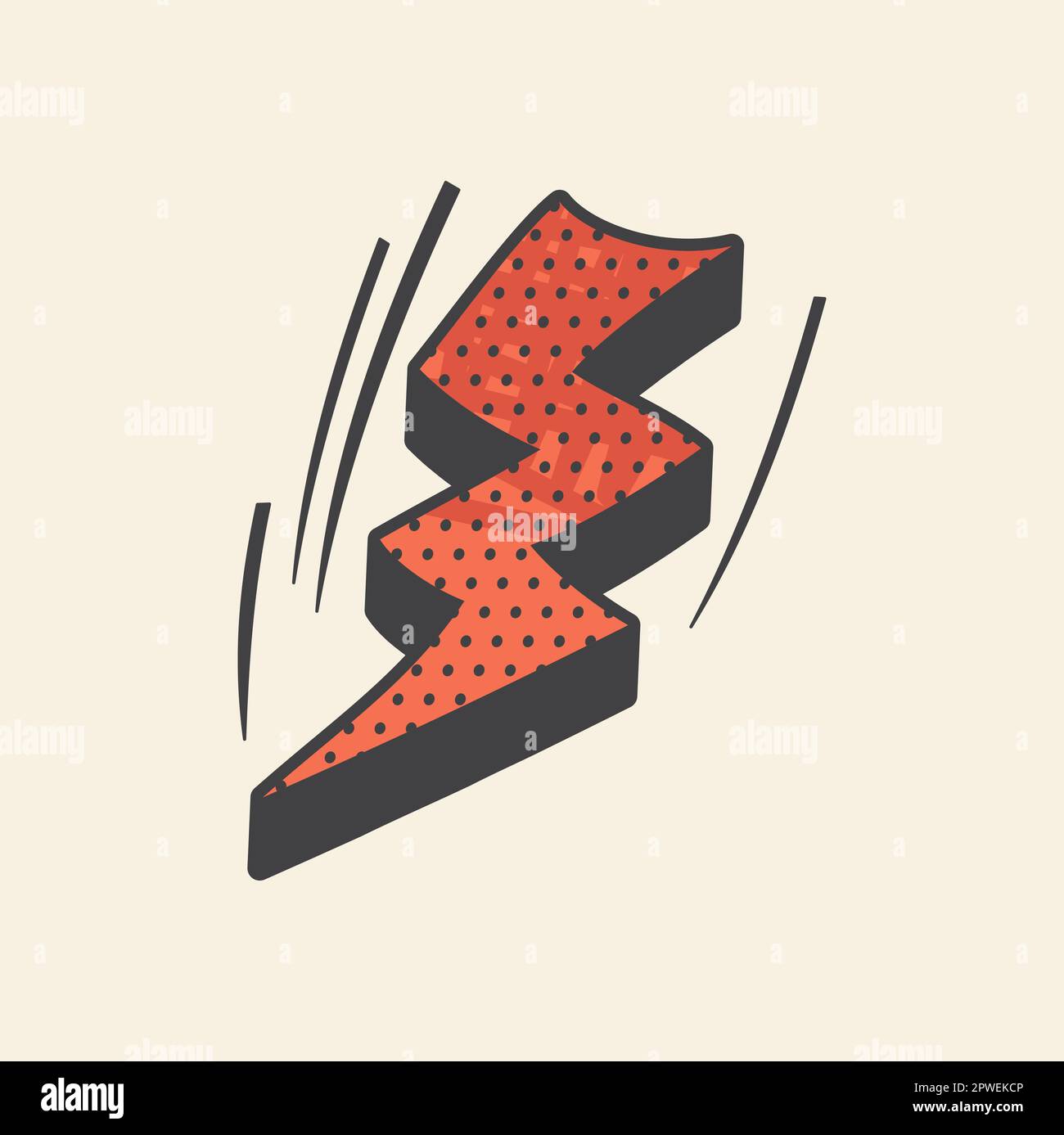 Cartoon color lightning, thunder bolt light, electric energy arrow ...