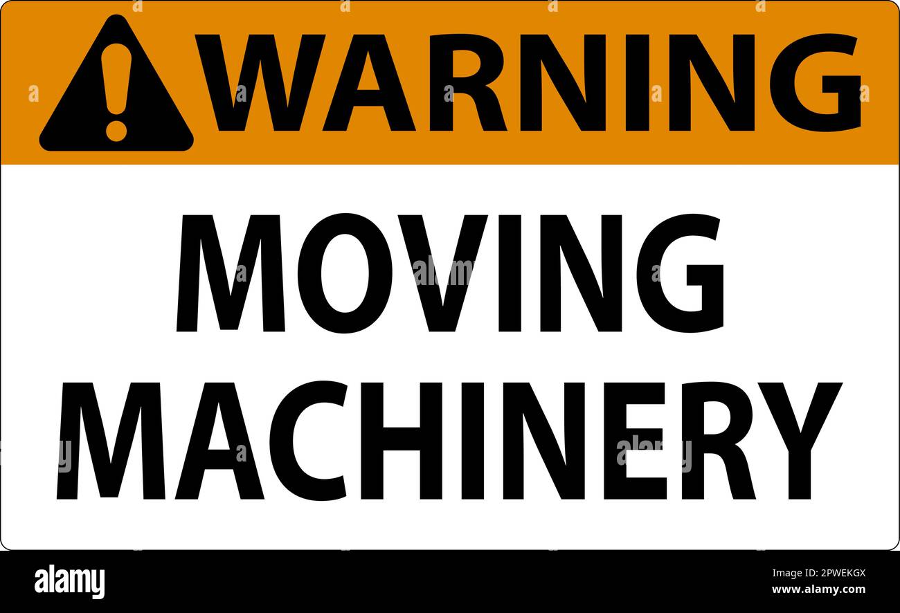 Warning sign on moving Stock Vector Images - Alamy