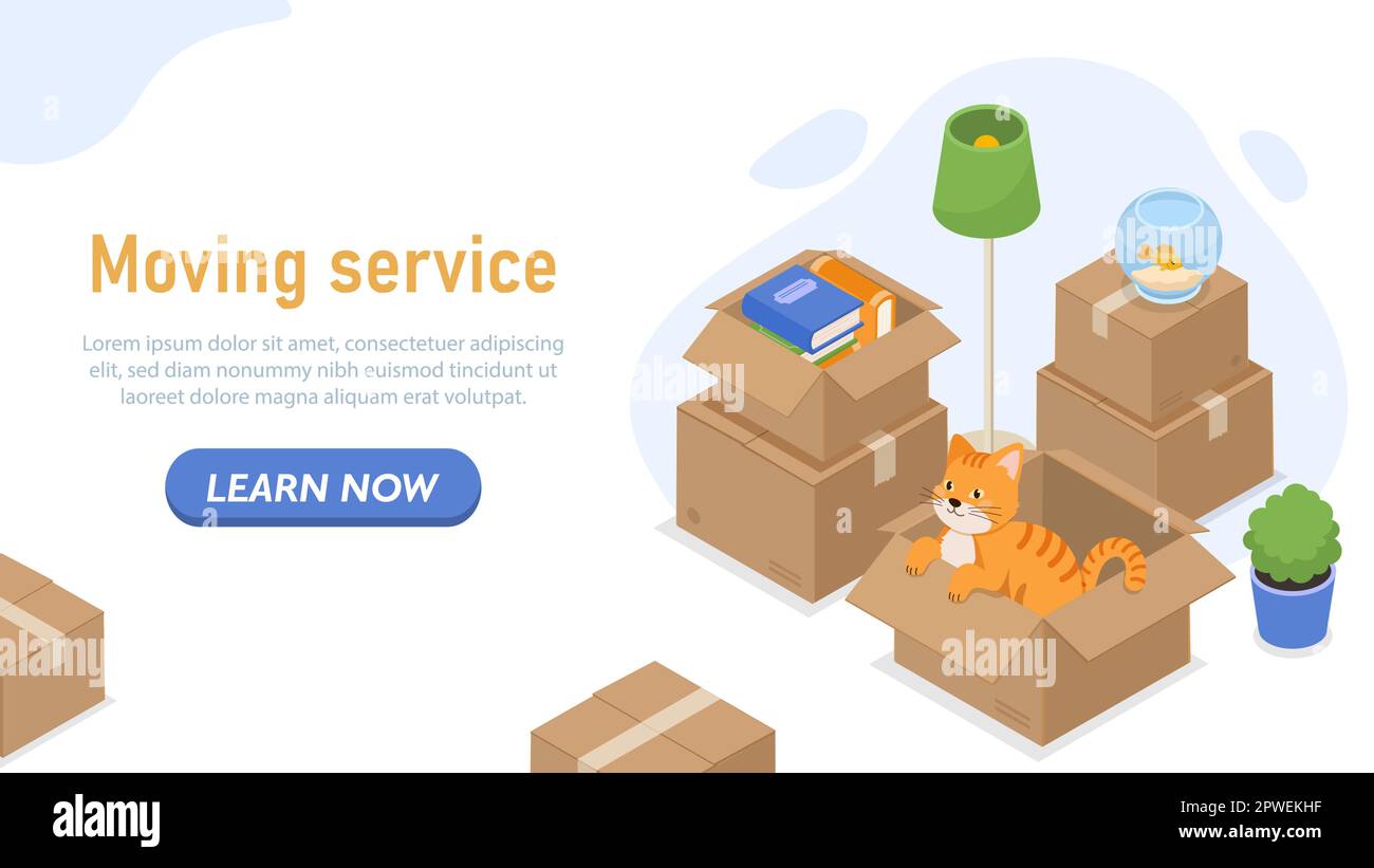 Isometric moving service Stock Vector Image & Art - Alamy