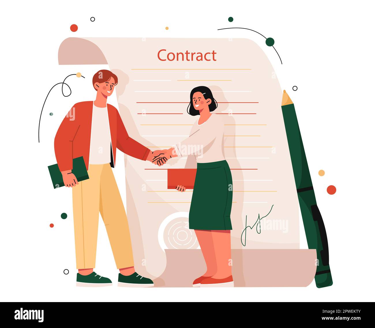 Female private contract Stock Vector Images - Alamy