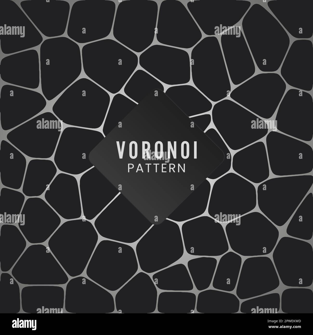 Geometric Black And White Voronoi Pattern Blocks Texture Background