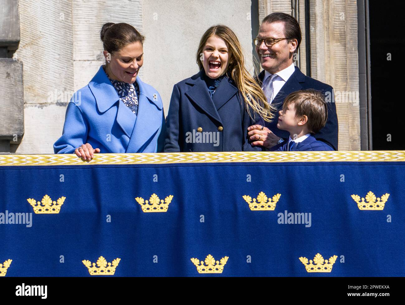 STOCKHOLM 20230430 Crown Princess Victoria, Princess Estelle, Prince ...