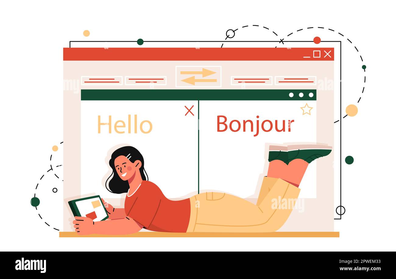 Translator classroom Stock Vector Images - Alamy