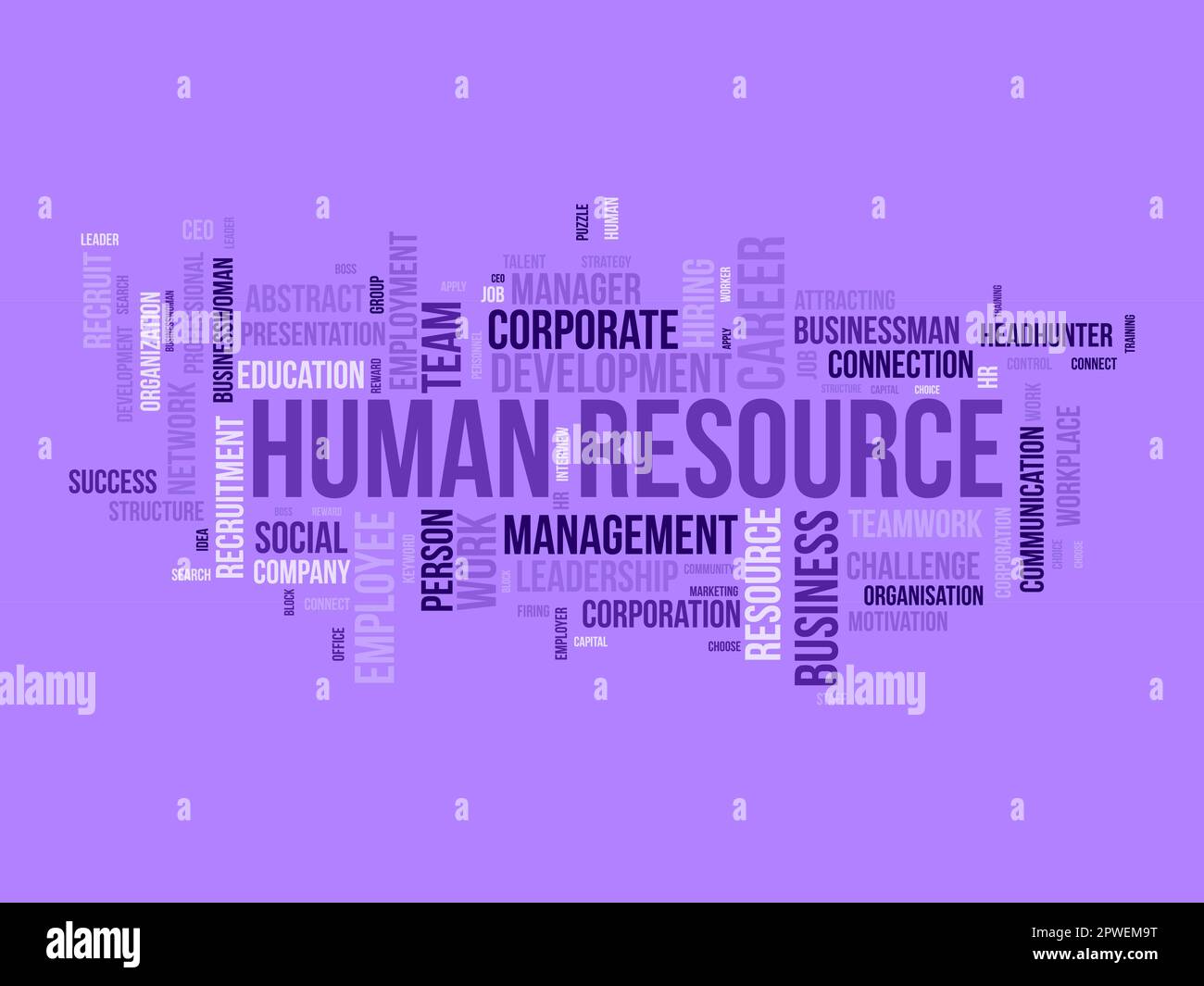 Word cloud background concept for Human resource. Business management ...