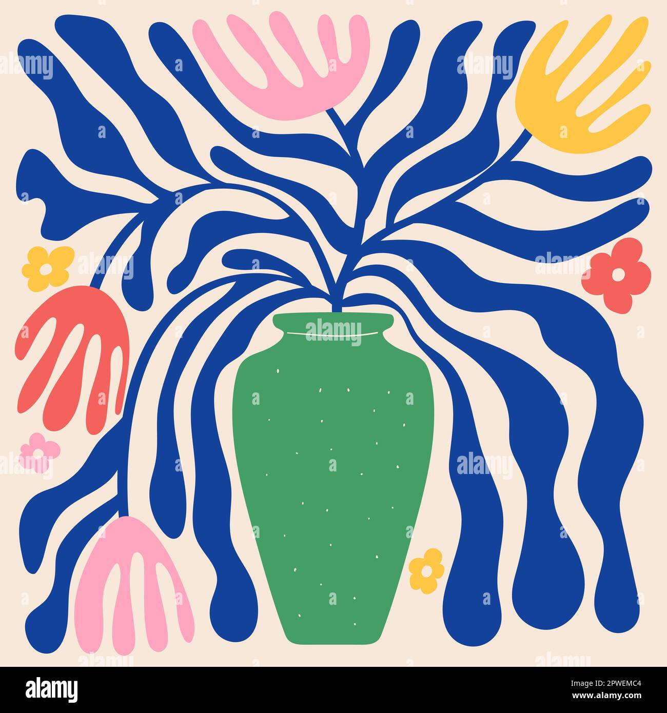 Organic Shapes In Art Matisse Pattern Abstract Flower. Shape Art