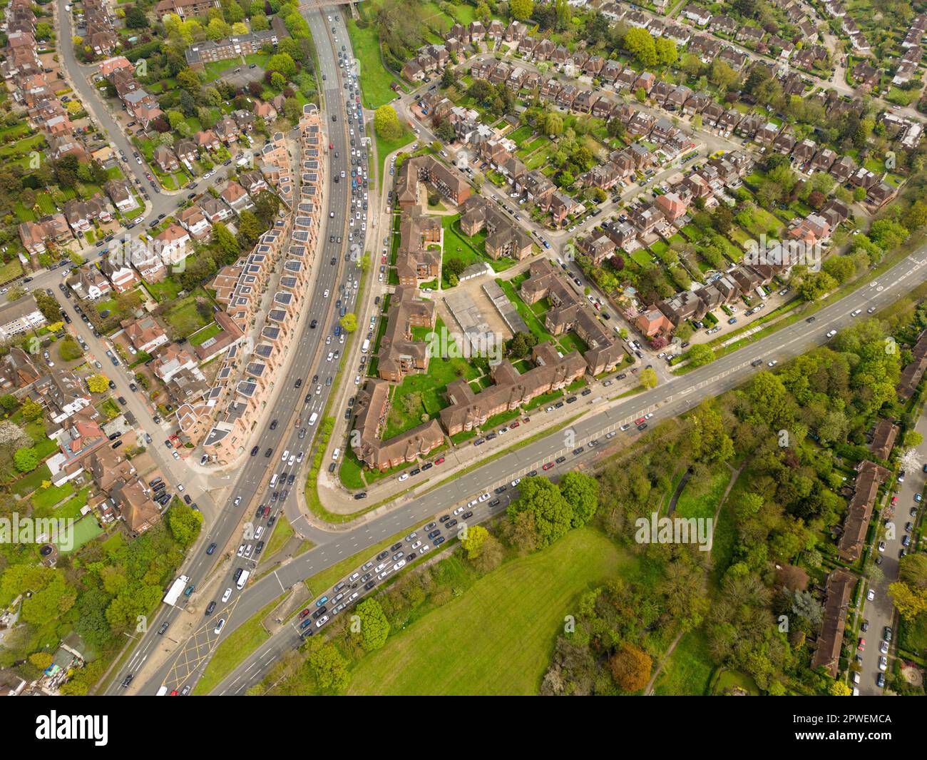 Birds eye view north circular hi-res stock photography and images - Alamy