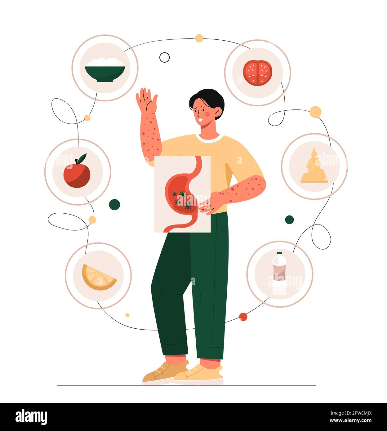 Food allergy concept Stock Vector Image & Art - Alamy