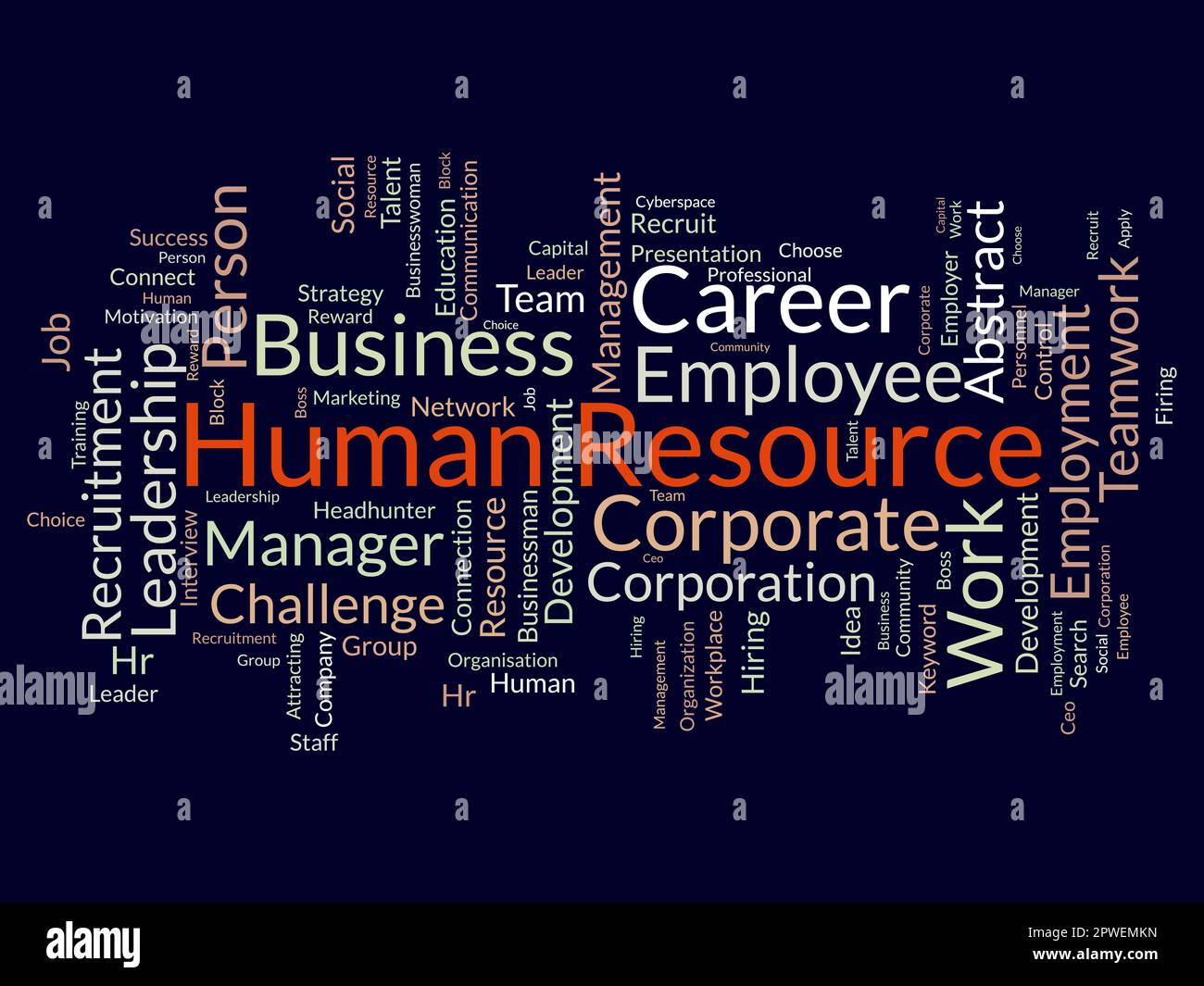 Word cloud background concept for Human resource. Business management ...