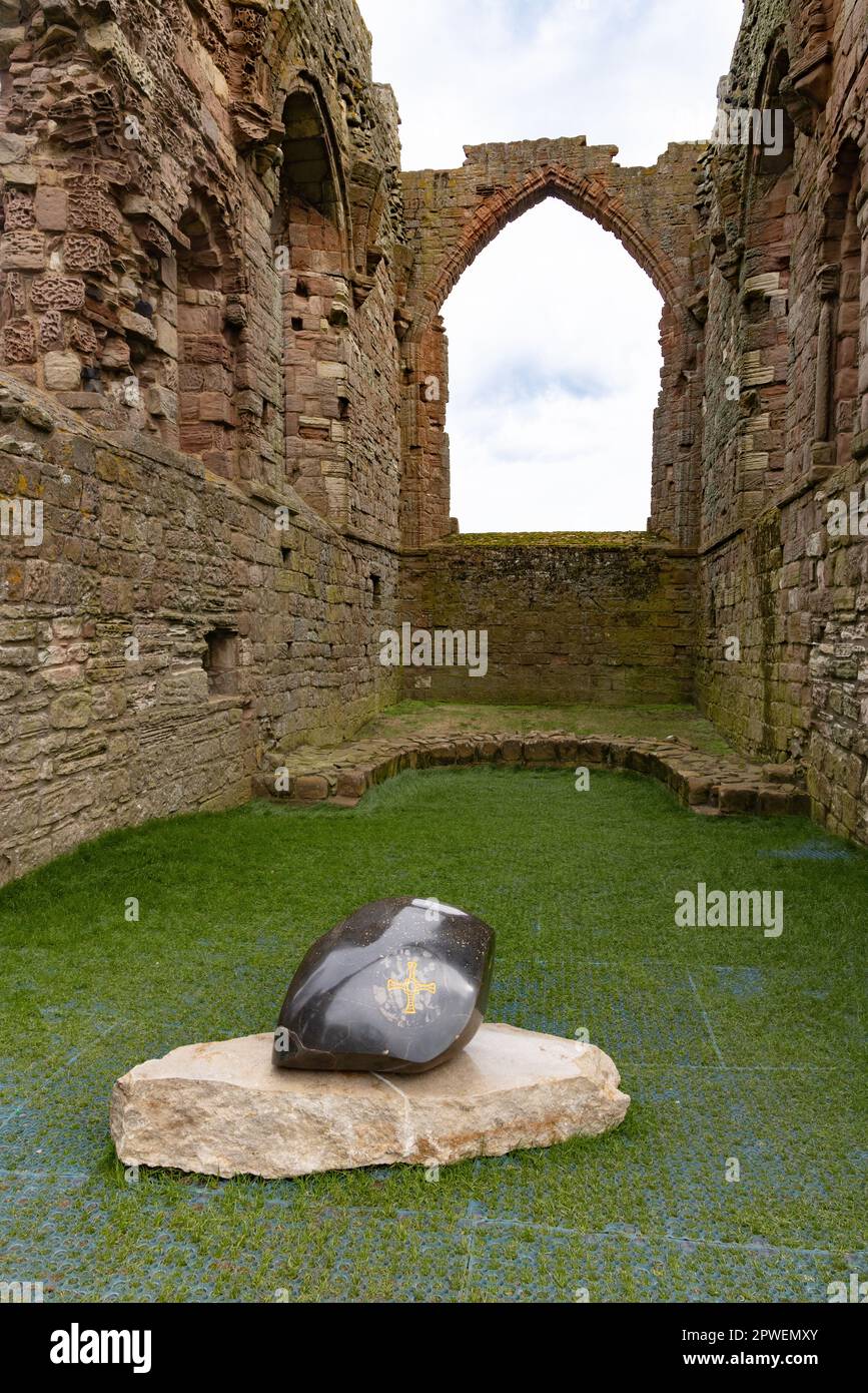 The original burial site of St Cuthbert, Bishop of Lindisfarne and ...