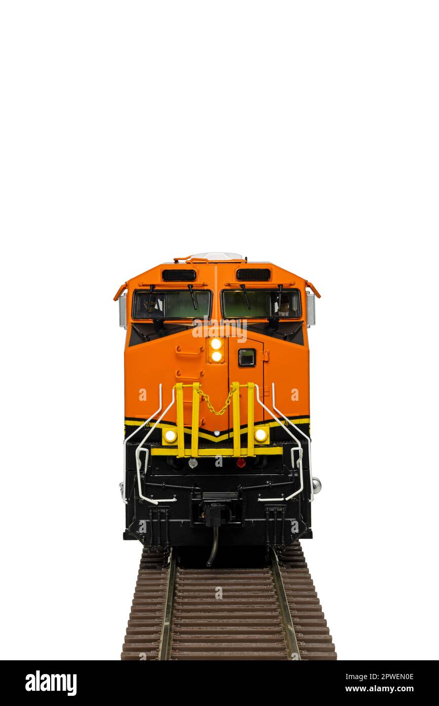 Railroad Diesel Locomotive On Track Stock Photo - Alamy