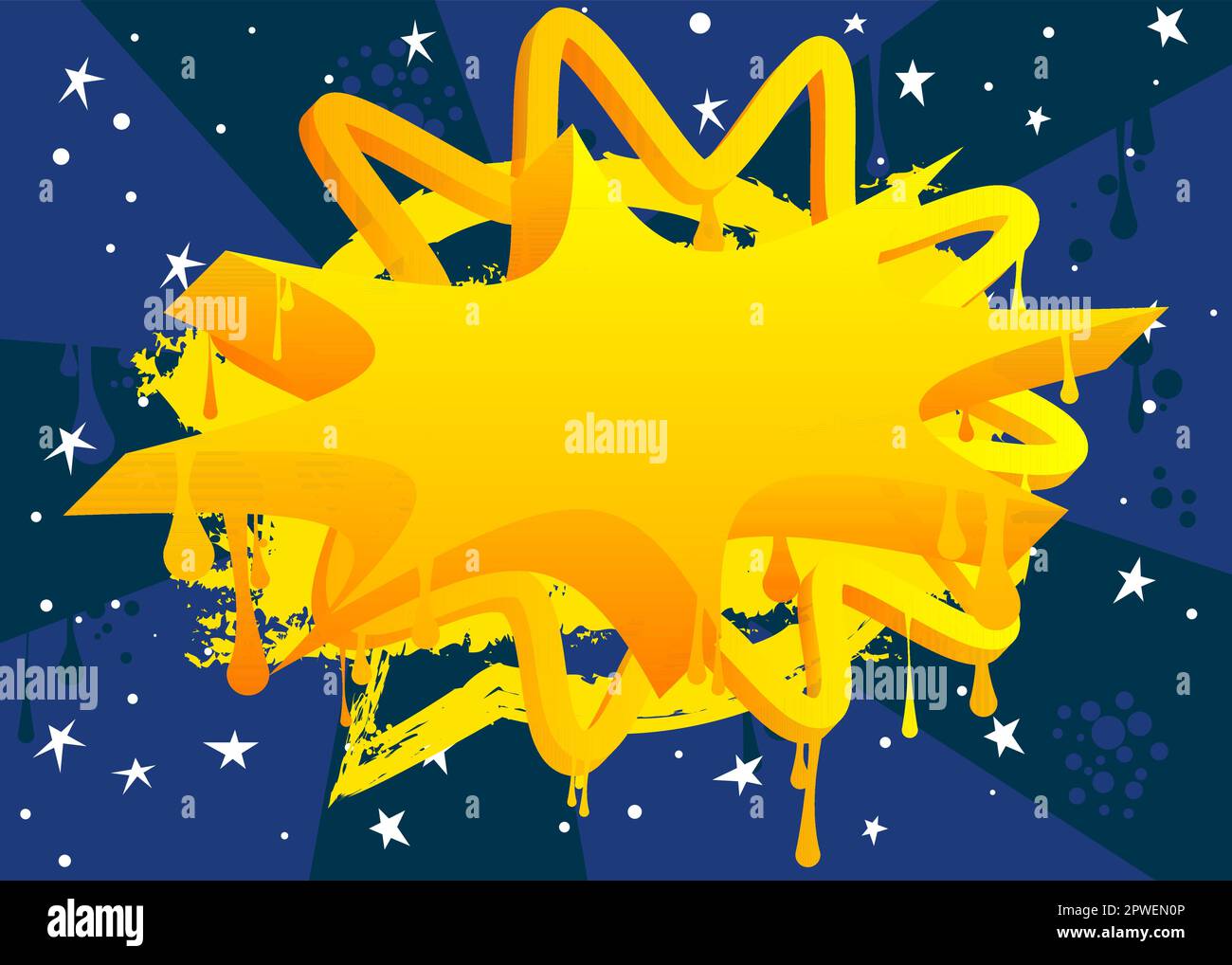 Yellow speech bubble graffiti hi-res stock photography and images - Alamy