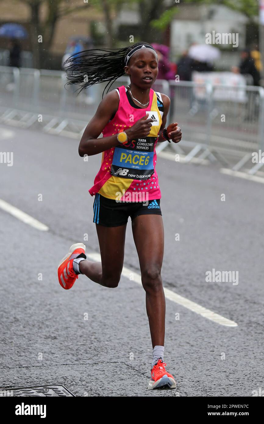 London, UK. 23rd Apr, 2023. Pace runner, TCS London Marathon, The ...
