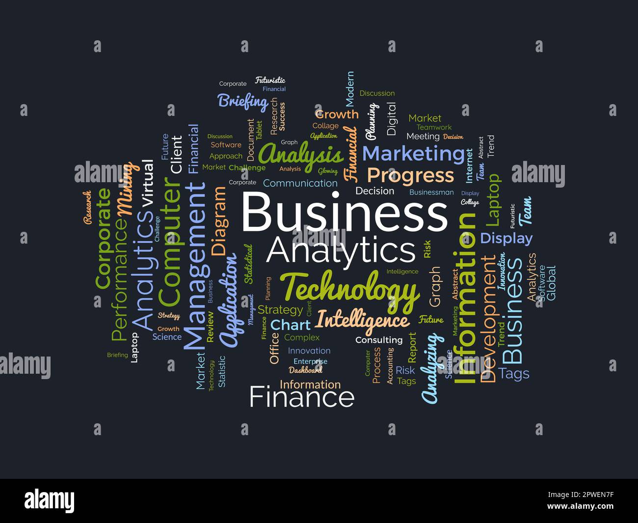 Word cloud background concept for Business analytics. Financial ...