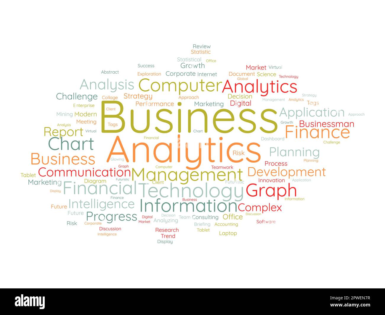 Word cloud background concept for Business analytics. Financial ...