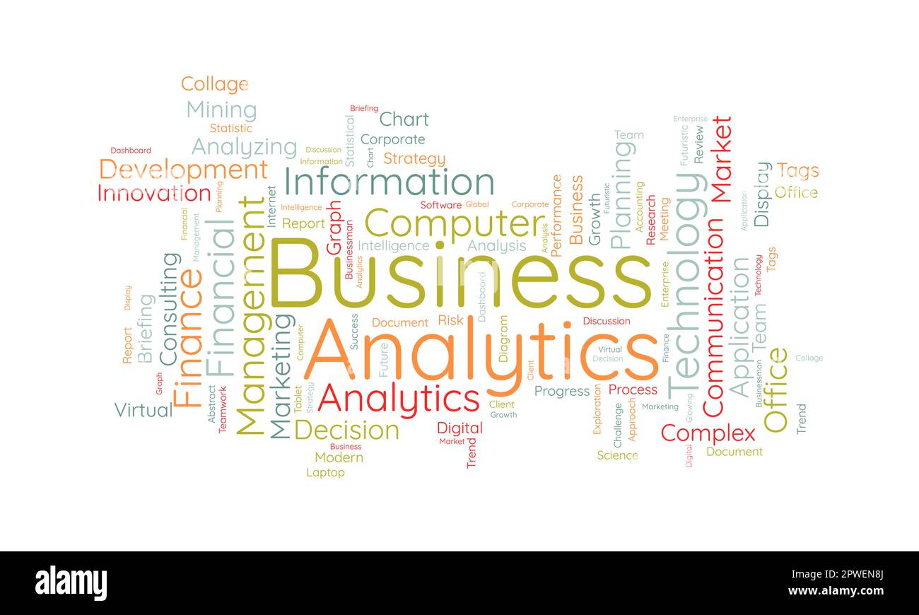 Word cloud background concept for Business analytics. Financial ...