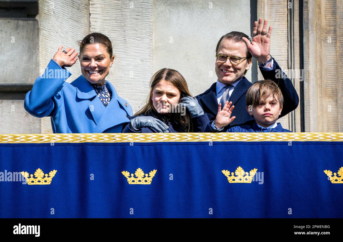 STOCKHOLM 20230430 Crown Princess Victoria, Princess Estelle, Prince ...
