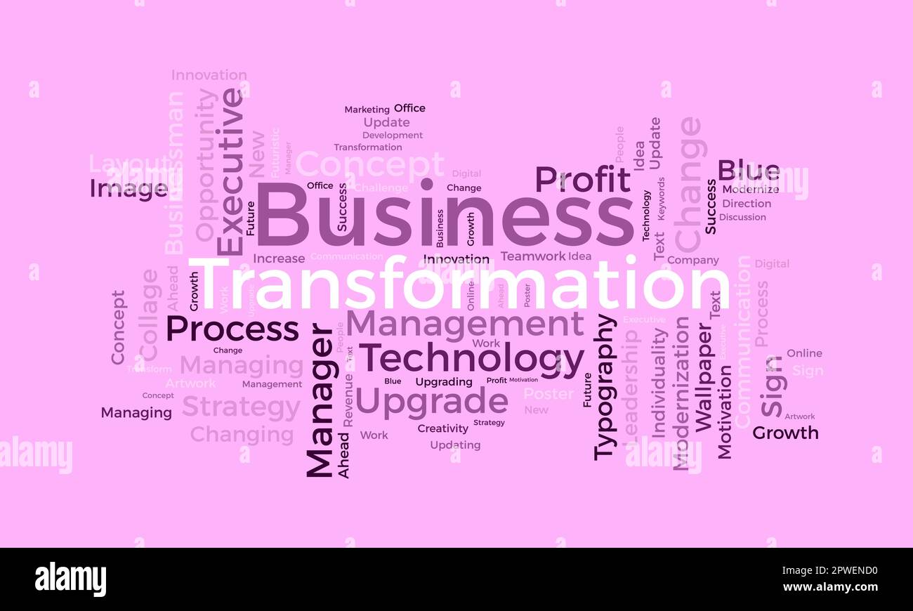 Word cloud background concept for Business transformation. Business ...