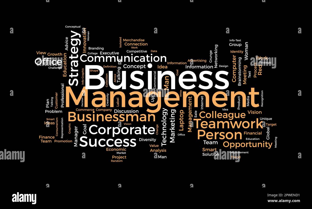 Word cloud background concept for Business Management. corporate ...